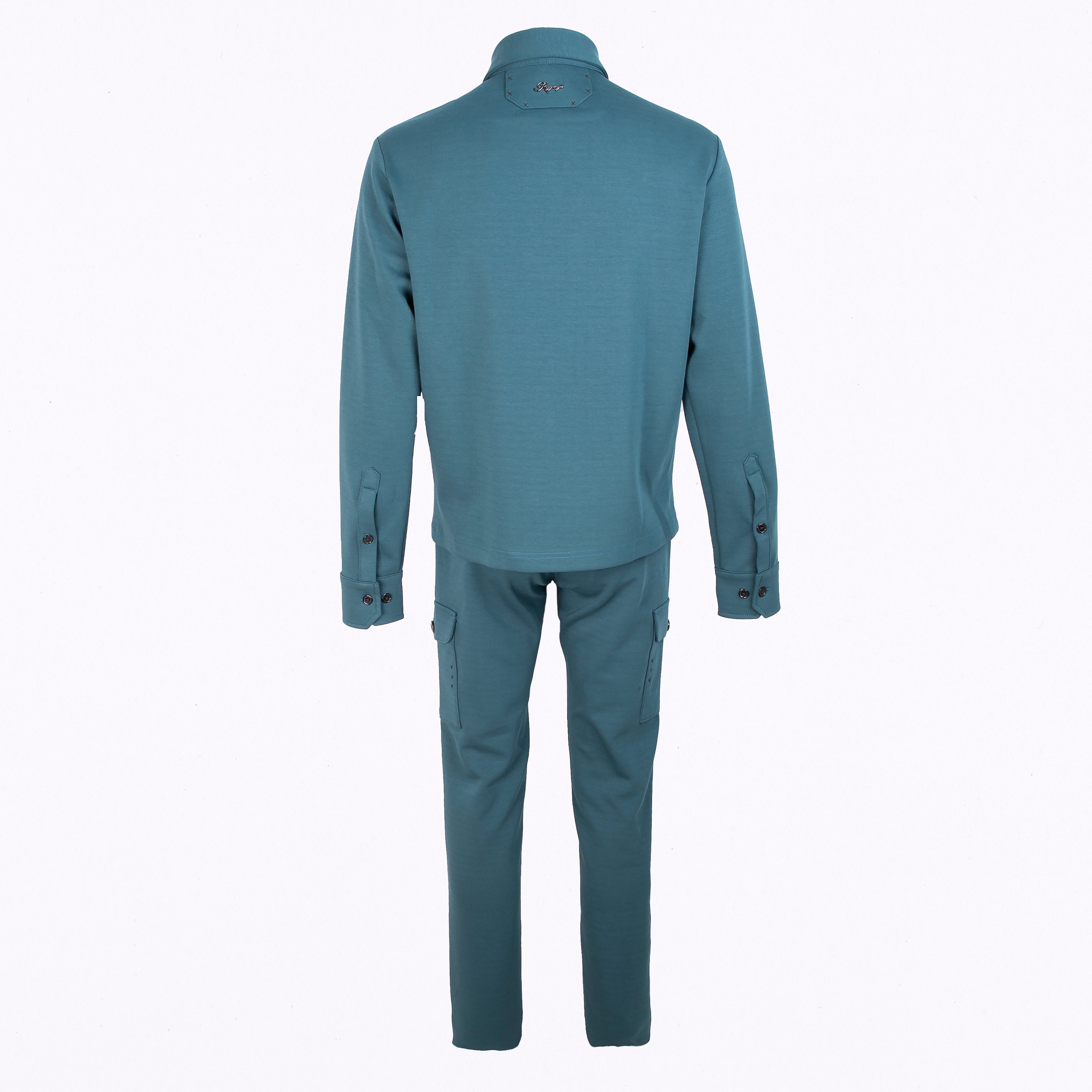 Men's Turquoise Tricot Cotton Outfit – Reggenza