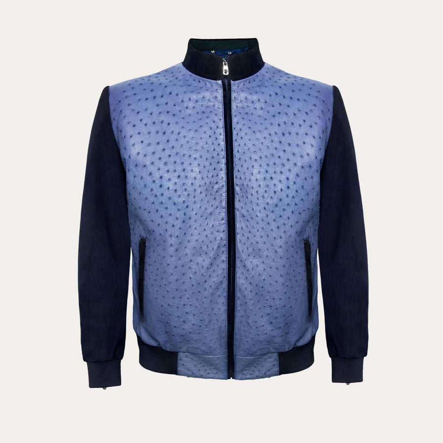 Men's Ostrich Leather Jackets | Reggenza